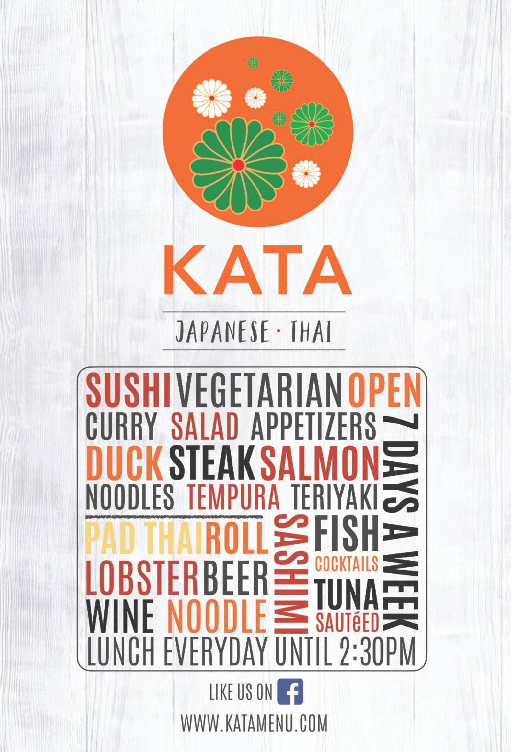 Menu – Kata Japanese and Thai Restaurant