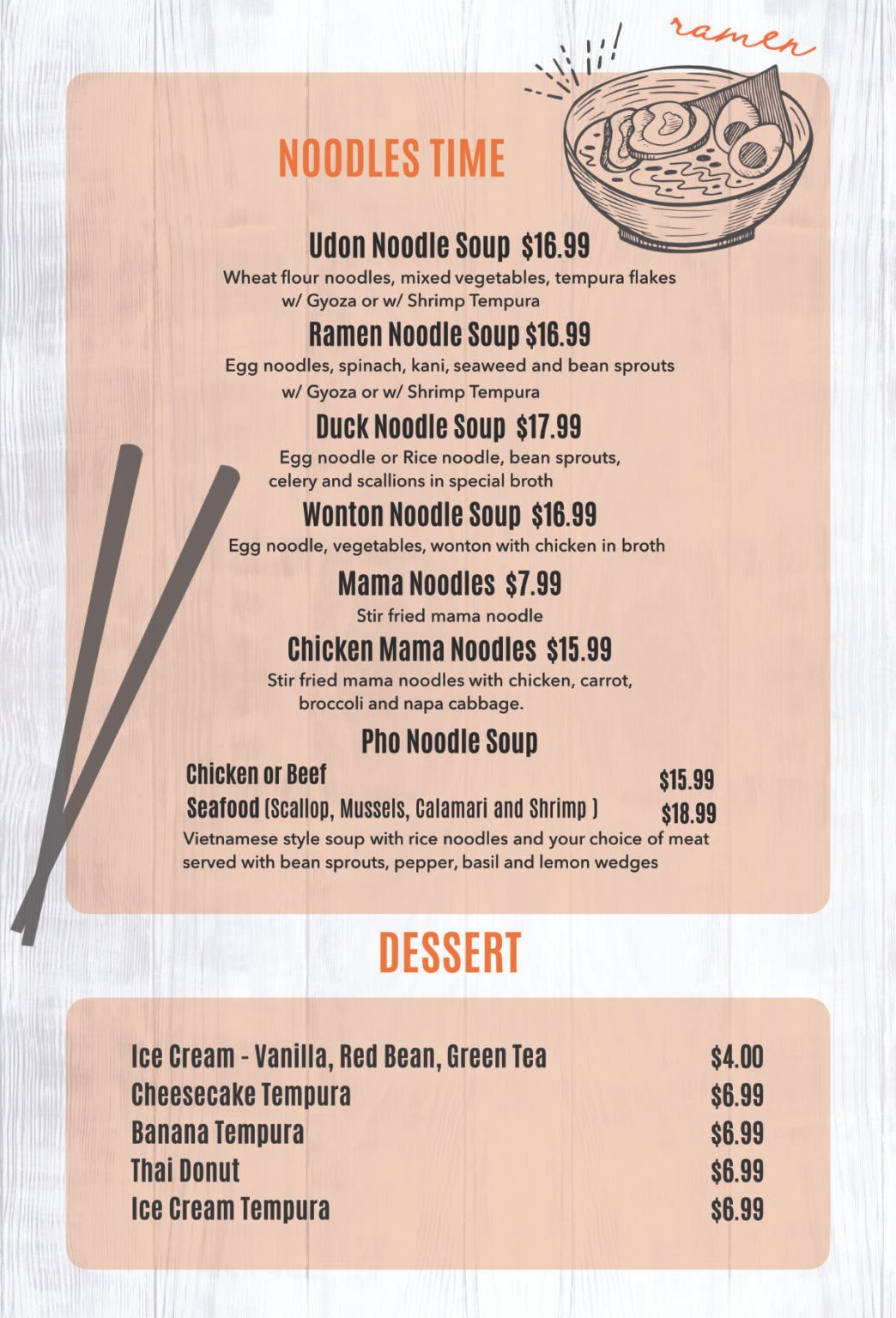 Menu – Kata Japanese and Thai Restaurant